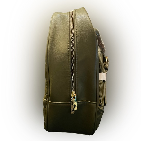 London Fog | Bags | London Fog Jael Quilted Olive Green Mini Backpack ...